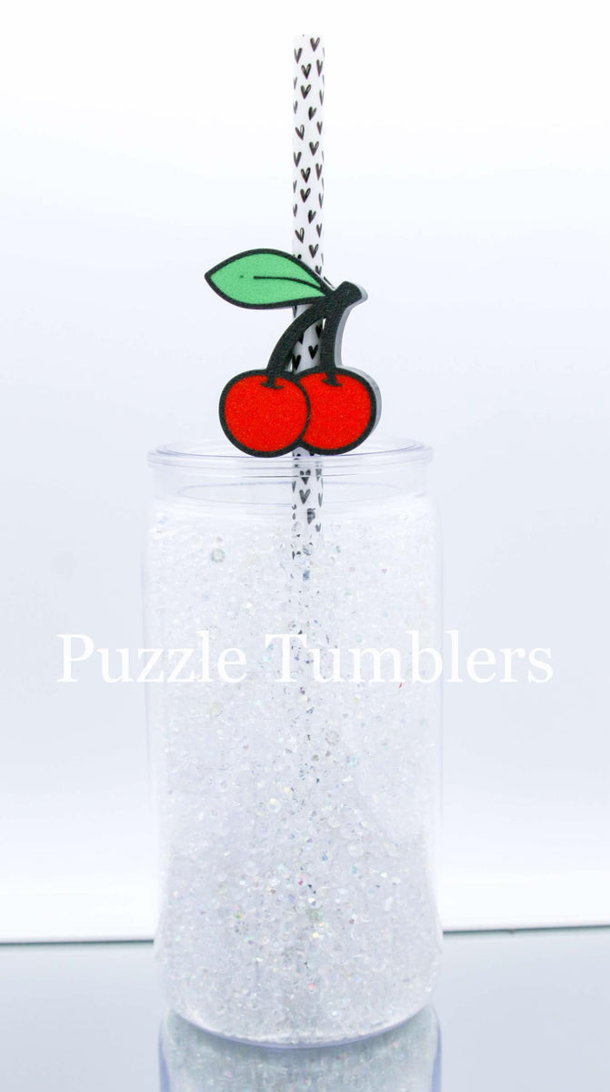 3D Printed Cherry Straw Topper - 40oz Straw = 10mm – Puzzle Tumblers