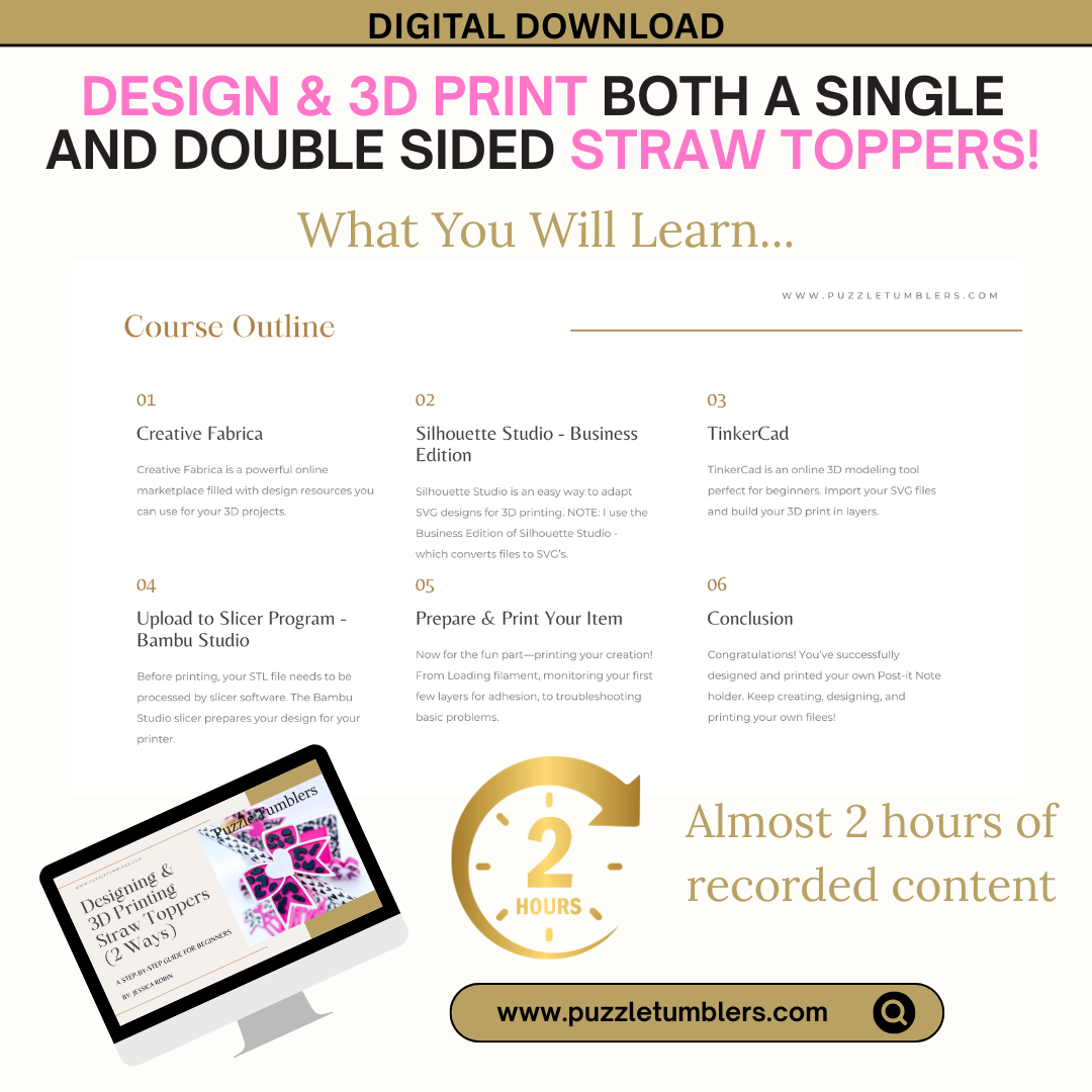 Beginner 3D Printing Course | Design & Create BOTH 8mm & 10mm - Sing ...