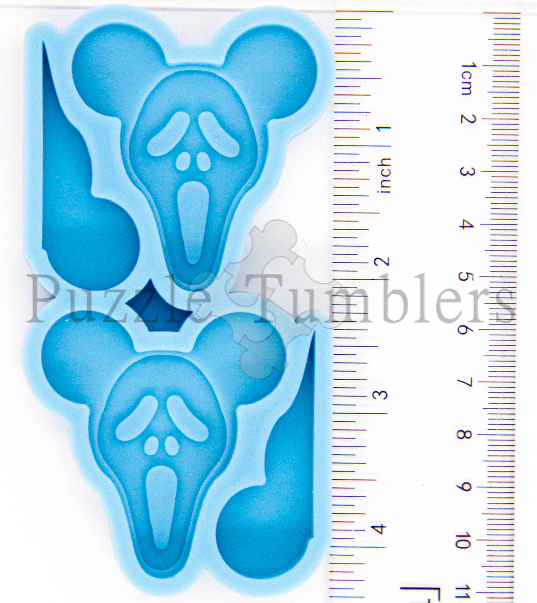 Screaming Mouse Ghost Face STRAW TOPPER - NEW BLUE MOLD – Puzzle Tumblers
