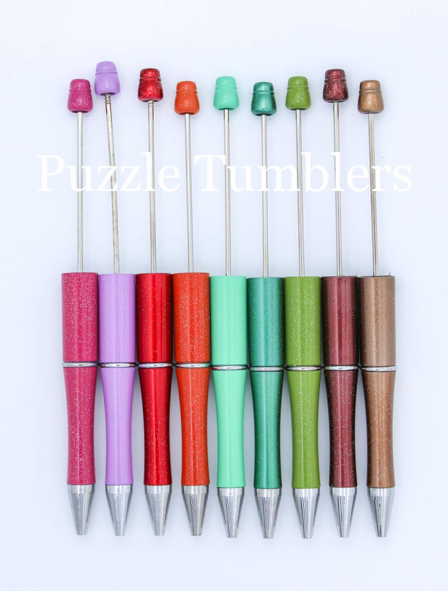 GLITTER BUBBLE GUM PENS - BEAD PENS - BEADABLE PEN DIY – Puzzle Tumblers
